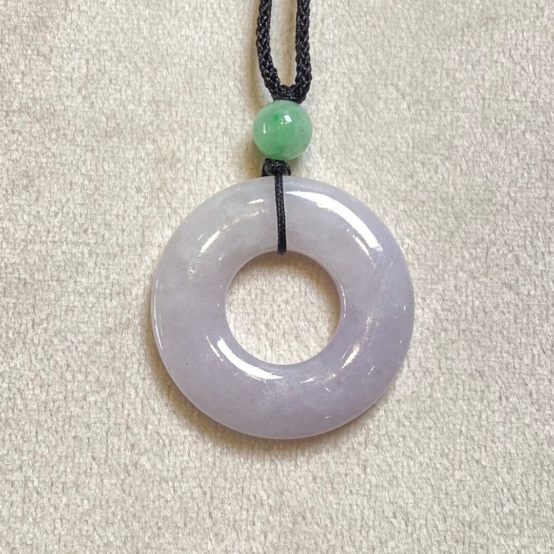 Purple Donut Jade Pendant, Jade Donut Jewelry, Natural Genuine Jade ...