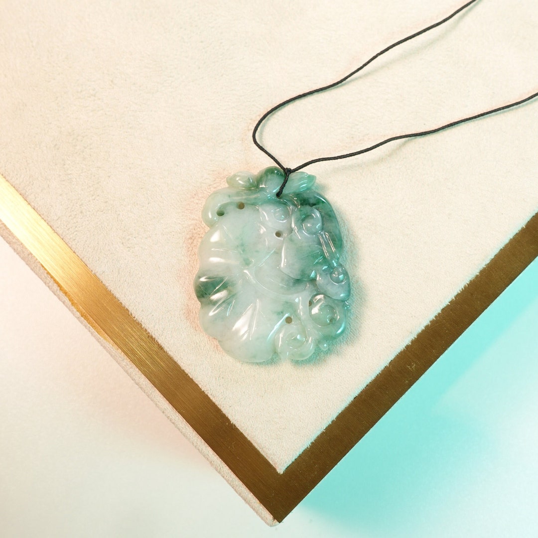 Natural Hand Carved Jadeite Pendant, Antique Jadeite Pendant, Amulet ...