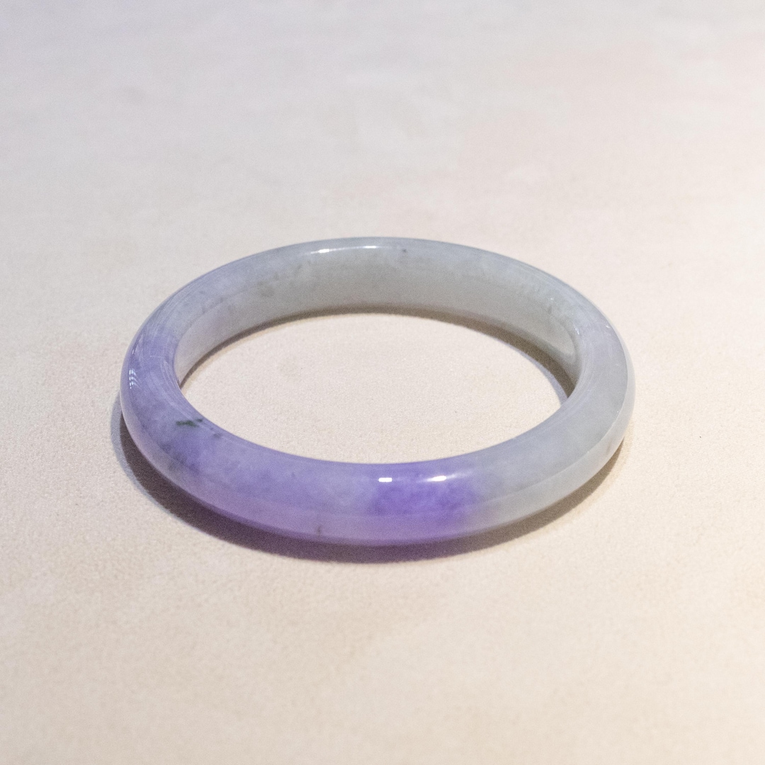 54mm Intense Purple Jadeite Bangle ,grade A Burmese Jade, Unique Luxury ...