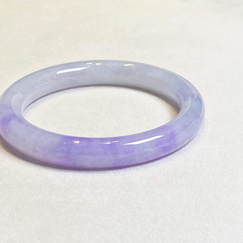 54.5 Mm Intense Lavender Jadeite Bangle - Certified Type A Burmese Jade ...
