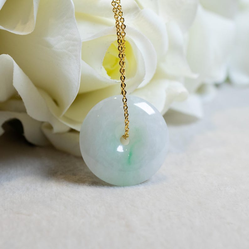 Natural Grade A Burmese Lavender Jade Necklace, Lucky Purple Jadeite ...