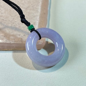 Jade Circle Necklace, Natural Type A Burmese Jade, Handmade Jewelry ...