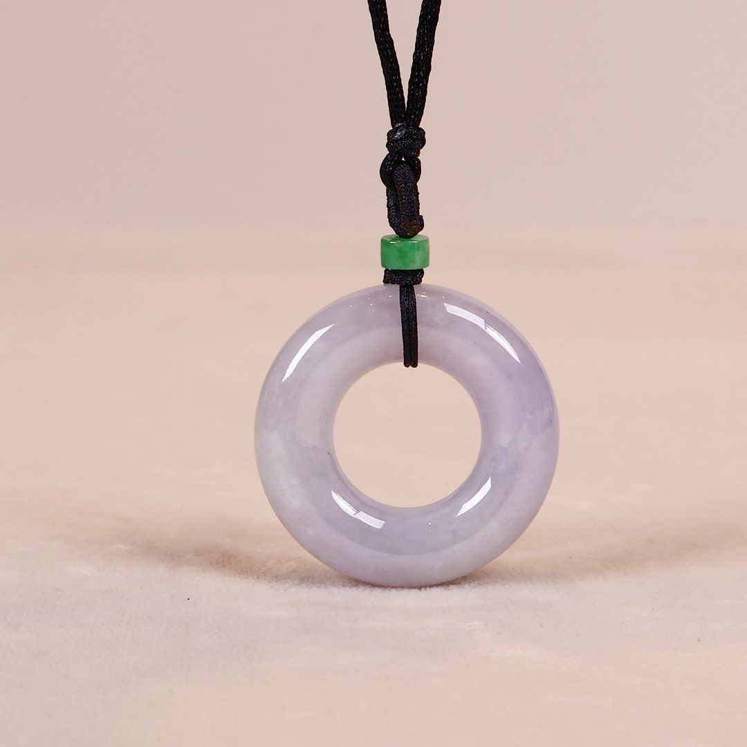 Jade Circle Necklace, Natural Type A Burmese Jade, Handmade Jewelry ...
