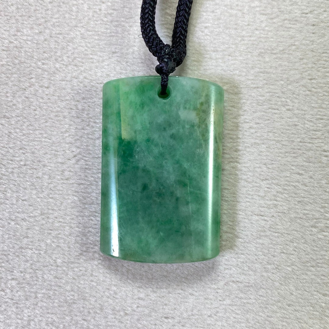 Rectangular Jade Pendant, Jadeite, Amulet, Gemstone Pendant Women ...