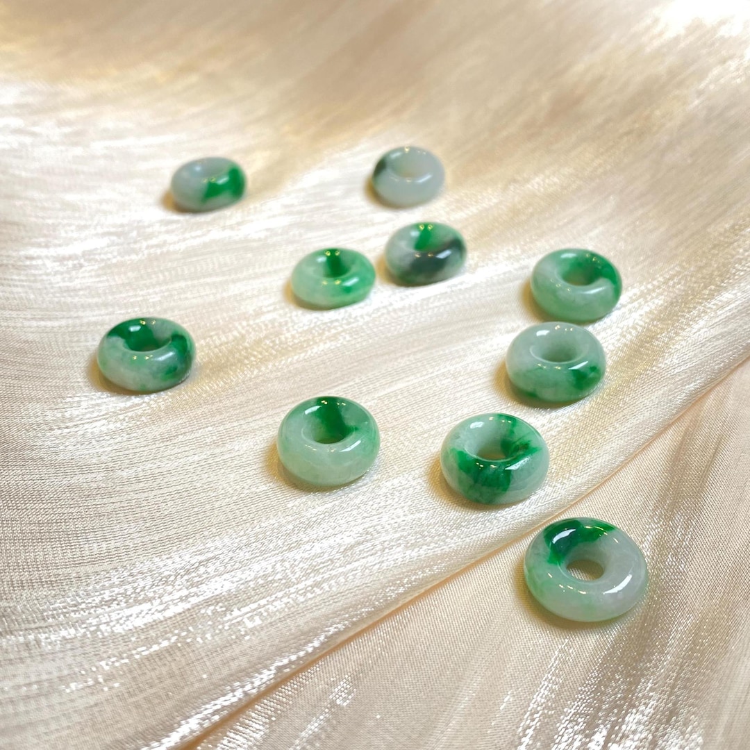 Loose Jade Beads, Genuine Type A Jade, Loose Gemstone, Hole Drilled ...