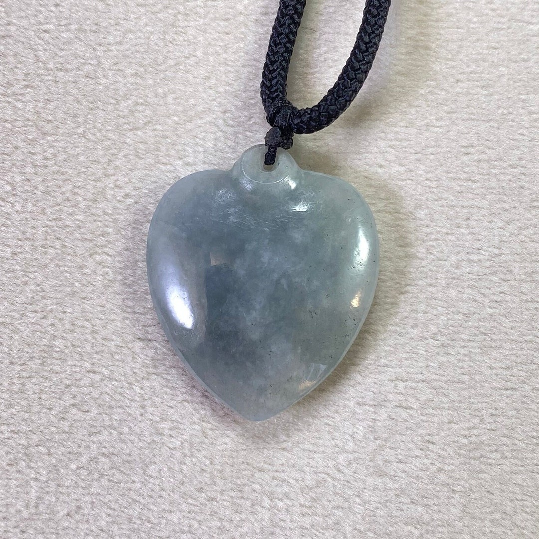 Heart Shape Jade Pendant Grade A Natural Jade Pendant - Etsy