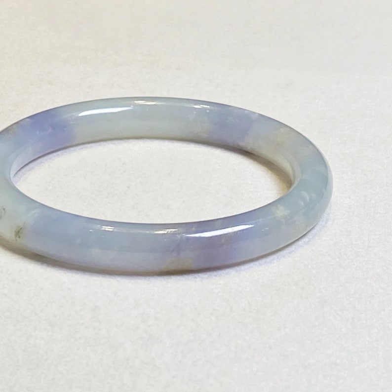 55.2mm Dainty Lavender Jadeite Bangle ,grade A Burmese,unique Luxury ...