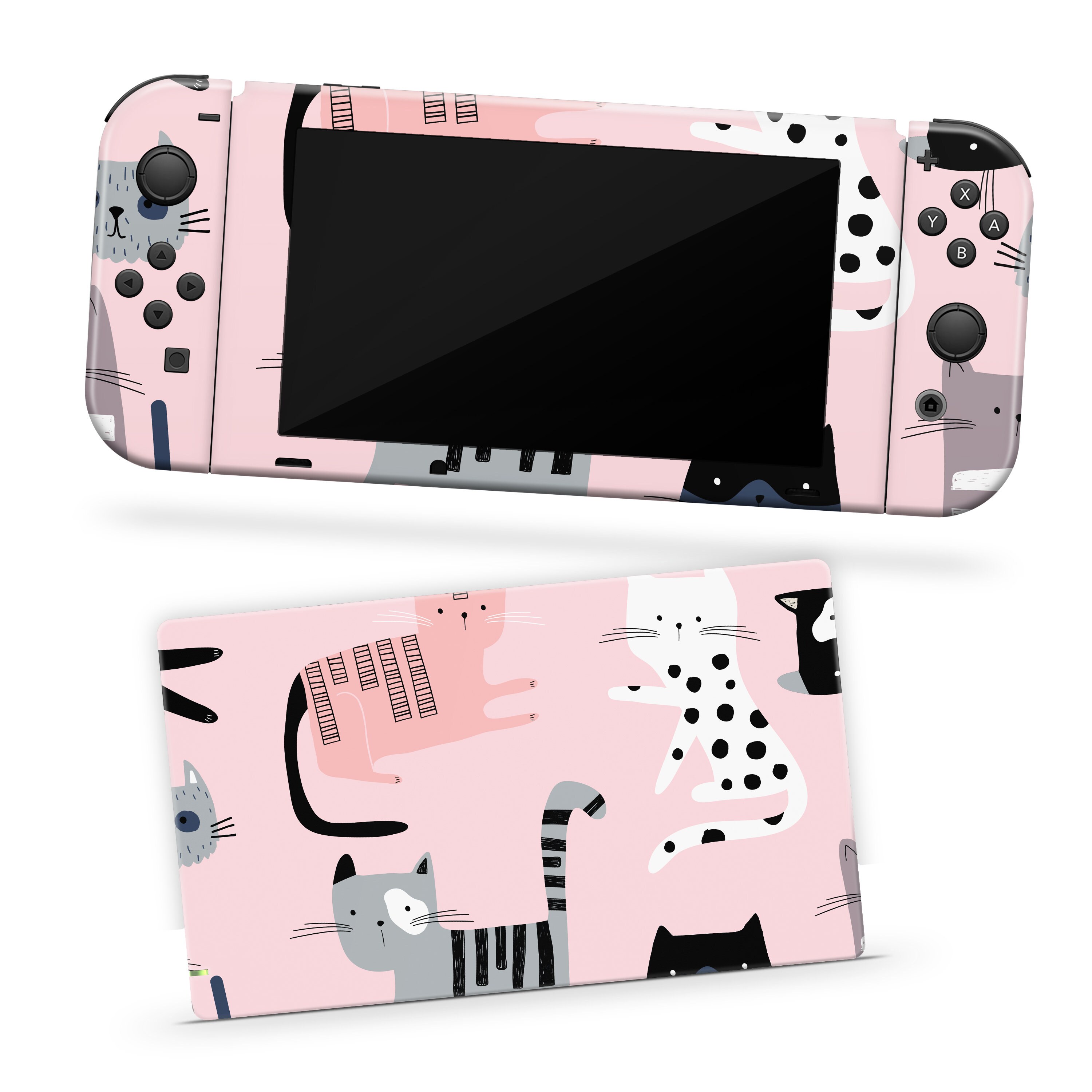 Pink Cute Cats Switch Skins Nintendo Animals Dock Decals Vinyl - Etsy 日本