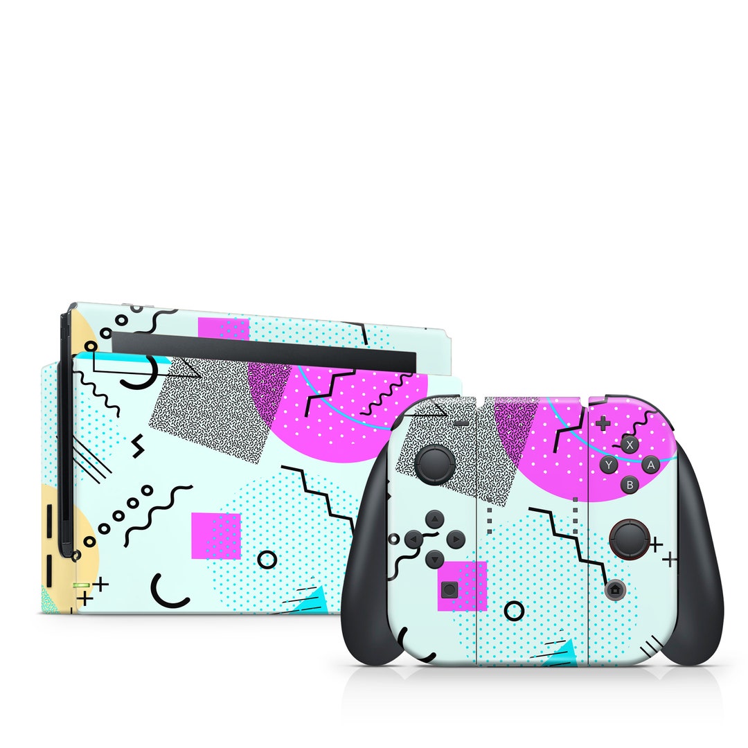 Blue Violet Geometry Switch Skins Trendy Nintendo Square - Etsy