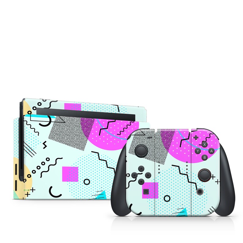 Blue Violet Geometry Switch Skins Trendy Nintendo Square | Etsy