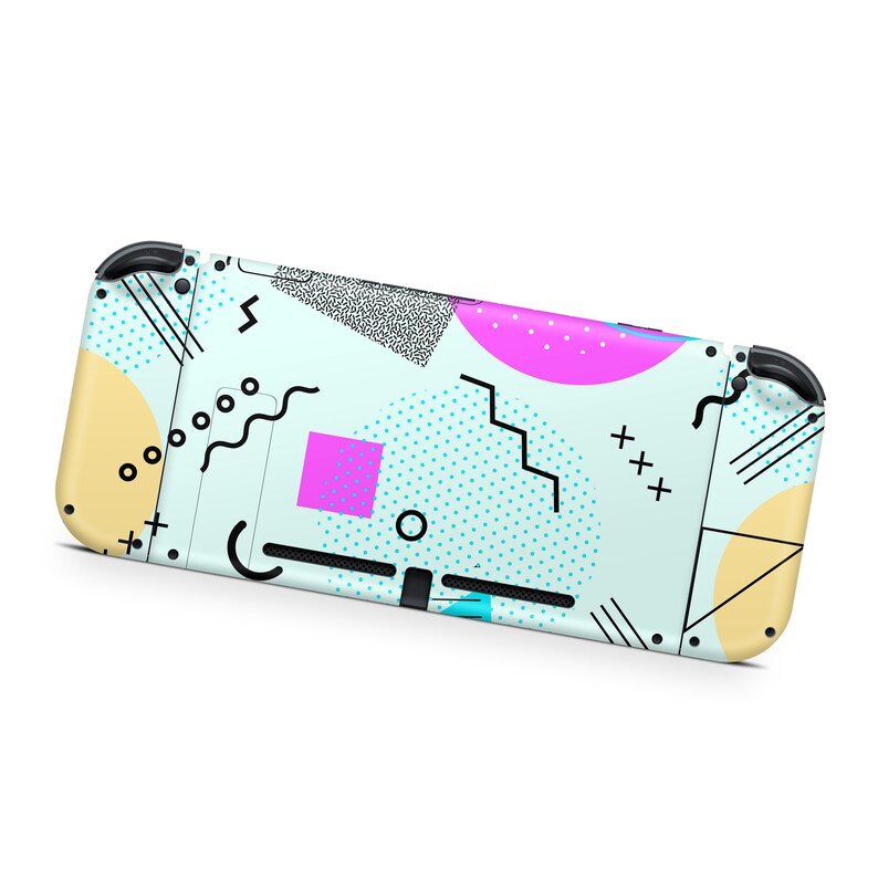 Blue Violet Geometry Switch Skins Trendy Nintendo Square | Etsy