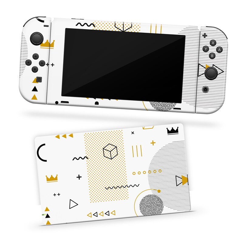 Switch Decal Geometry Switch Skins Trendy Nintendo Crown Lines - Etsy