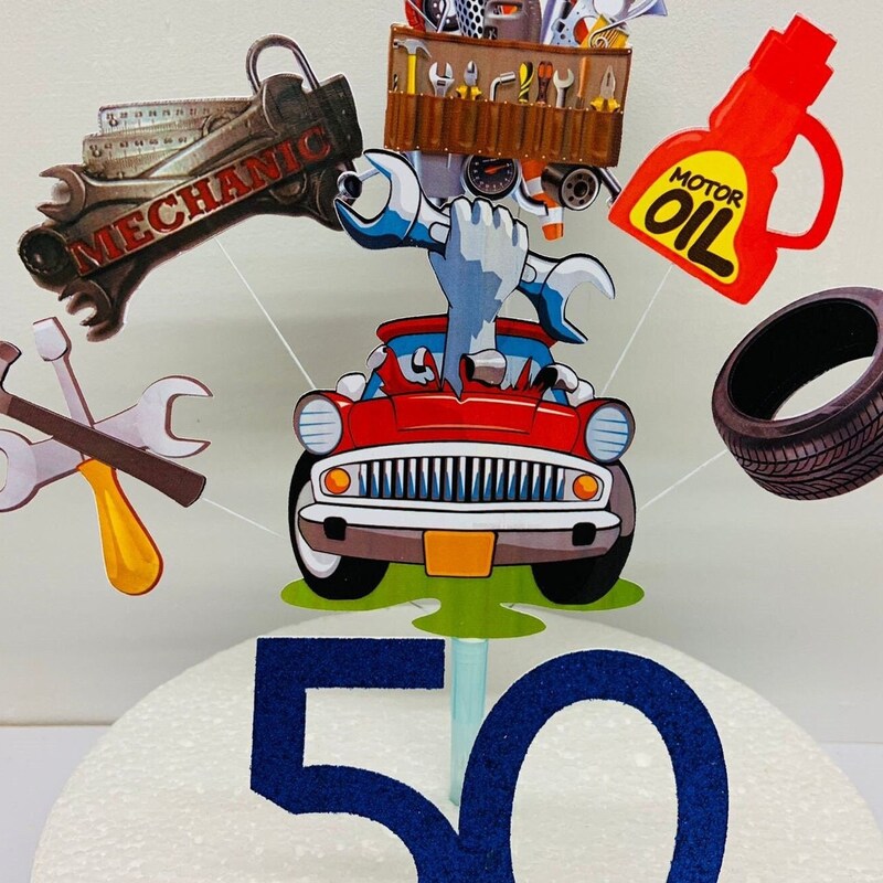 Auto Mechanic Cake Topper - Etsy