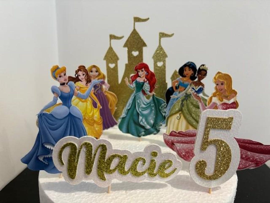 Princess Cake Topper With Name and Age (unofficial) - Etsy