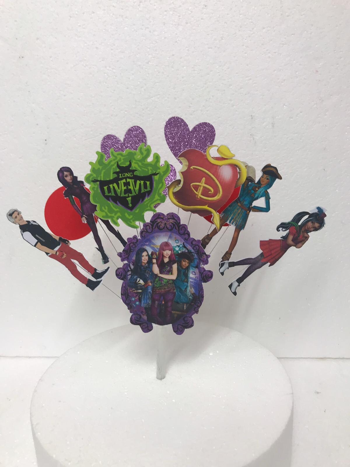 Descendants Birthday Cake Topper Display unofficial - Etsy