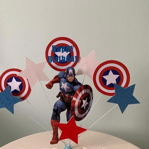 Captain America Cake Topper - Etsy