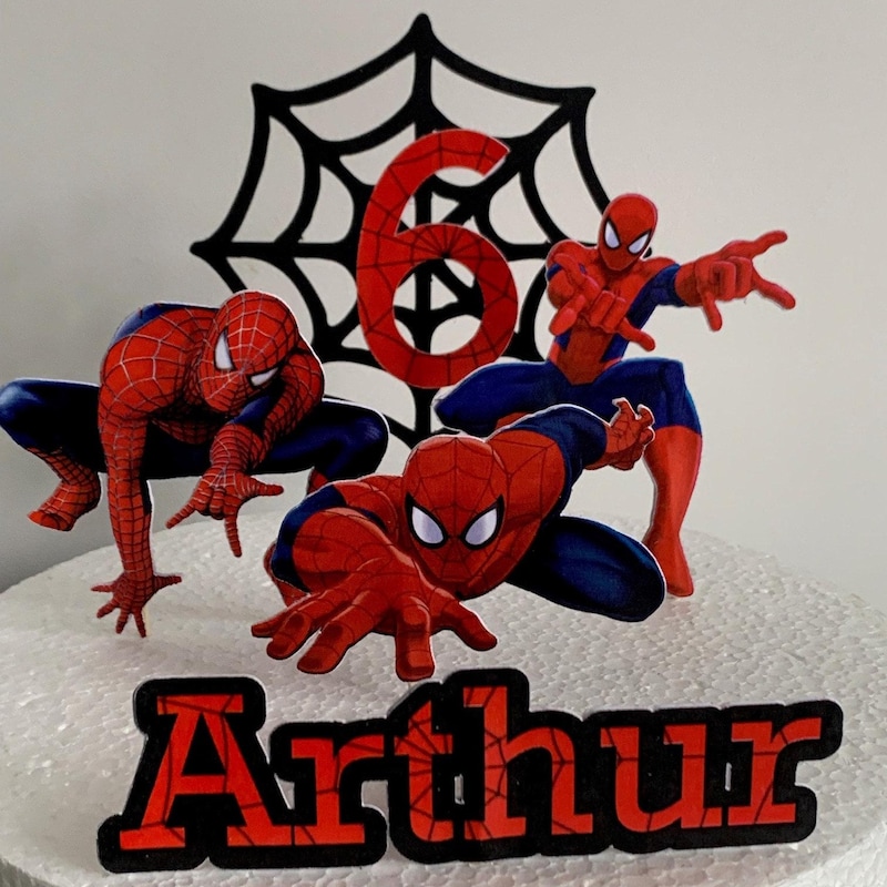 Spider Man Name Topper - Etsy UK