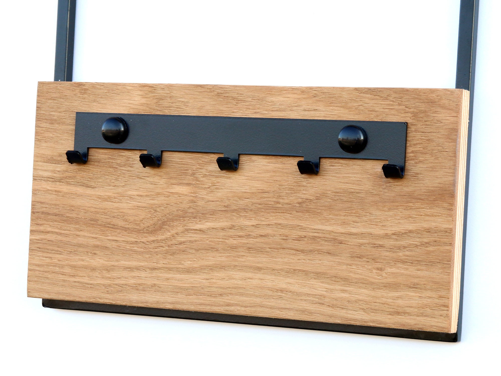 Industrial Metal Shelf, Key Shelf, Wooden Shelf, Key Holder, Wall ...