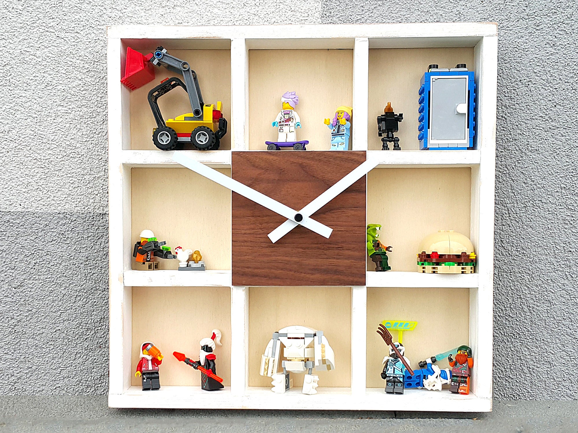 Wood Wall Clock, Lego Clock, Box for Children and Home Decor, Lego ...