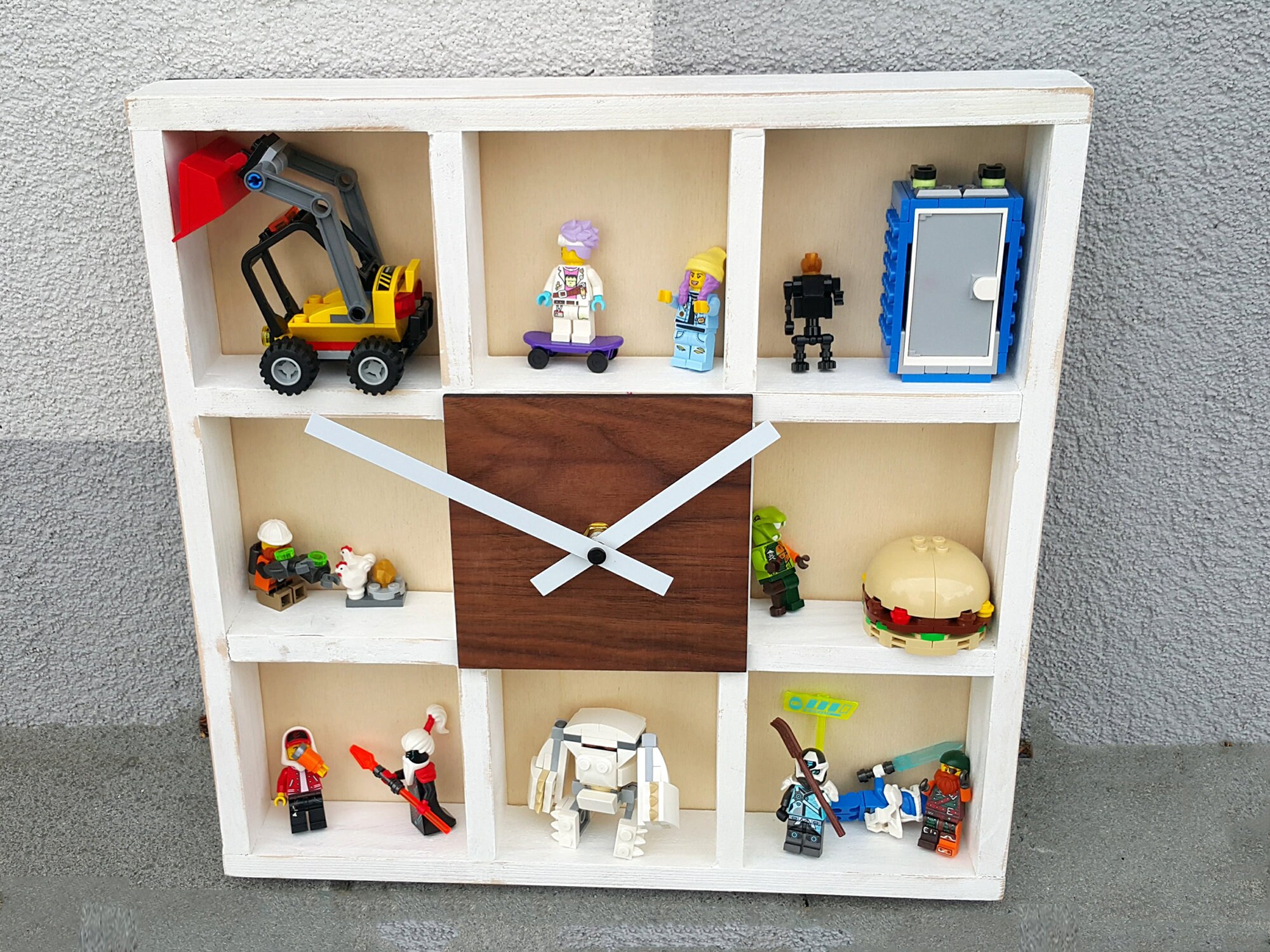 Wood Wall Clock, Lego Clock, Box for Children and Home Decor, Lego ...