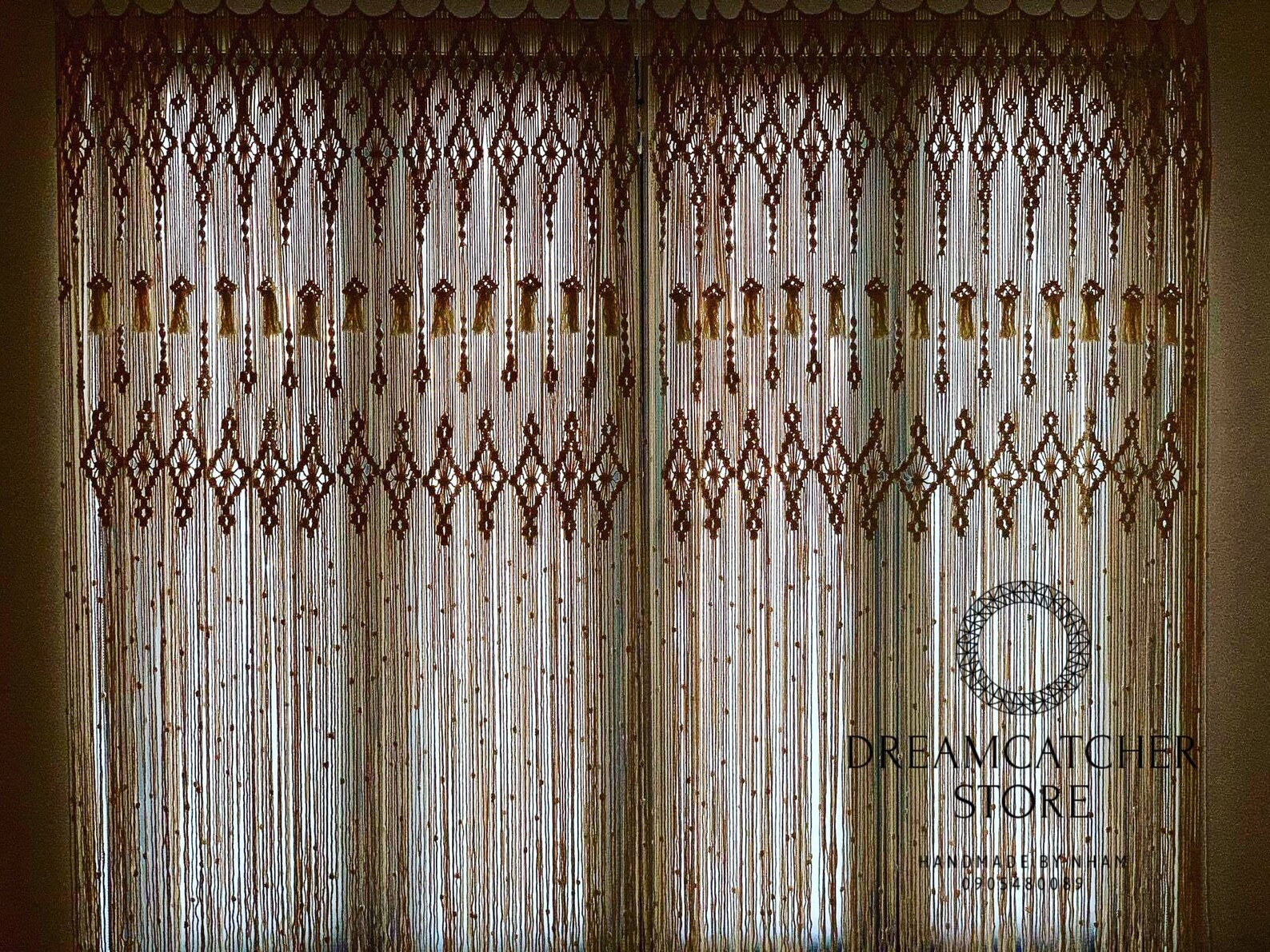 Large macrame curtains craft curtains decorative craft | Etsy