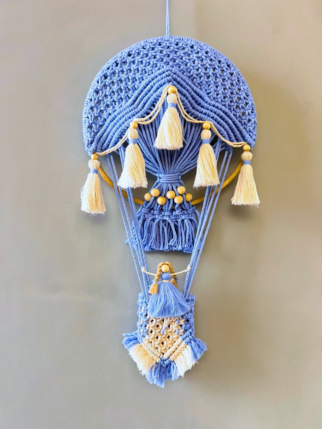 Rainbow Macrame Balloon Decoration for Bedroom, Baby Gift, 1 Year Old ...