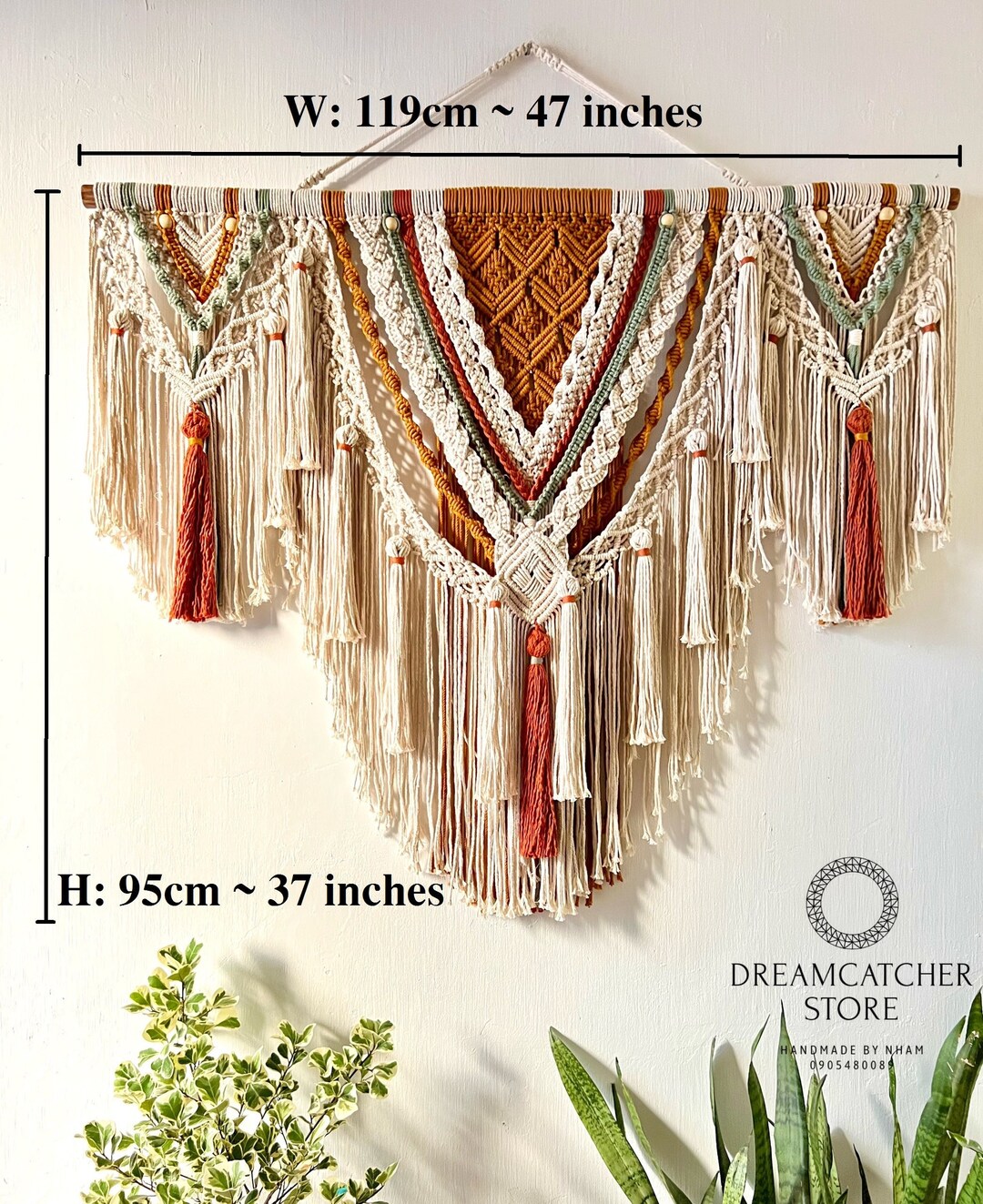Large Macrame Wall Hanging, Giant Macrame, Handmade Macrame, Woven Wall ...
