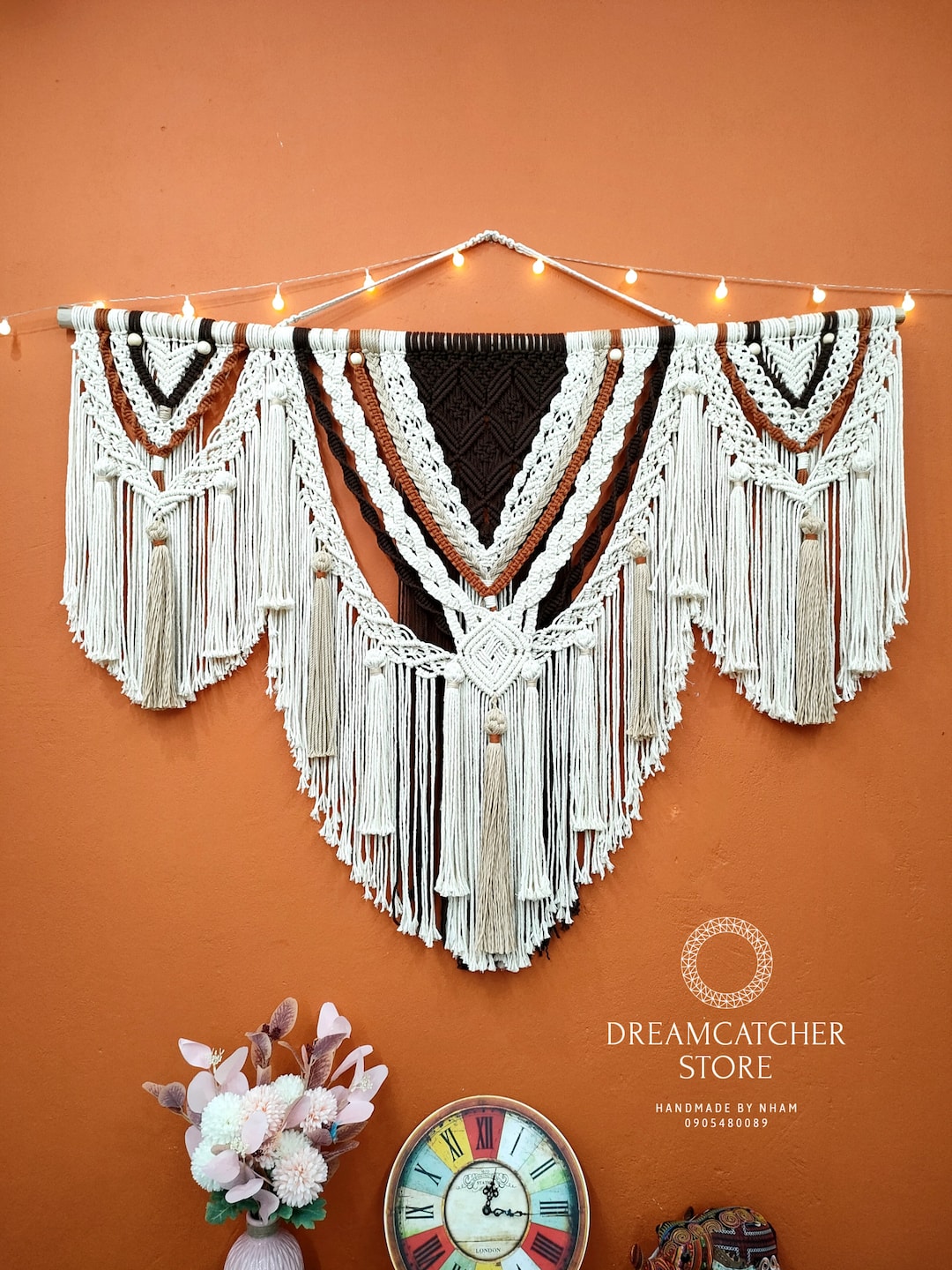 Colorful Macrame Wall Hanging, Large Wall Macrame, Large Hand Woven ...