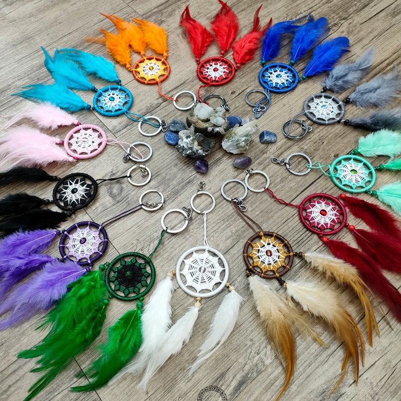 Dream Catcher Keychains - Etsy