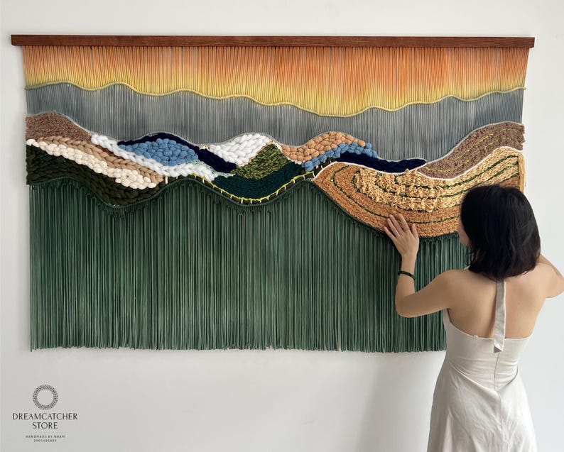 Macrame Wall Hanging, Tapestry Hanging, Large Macrame, Modern Farmhouse ...