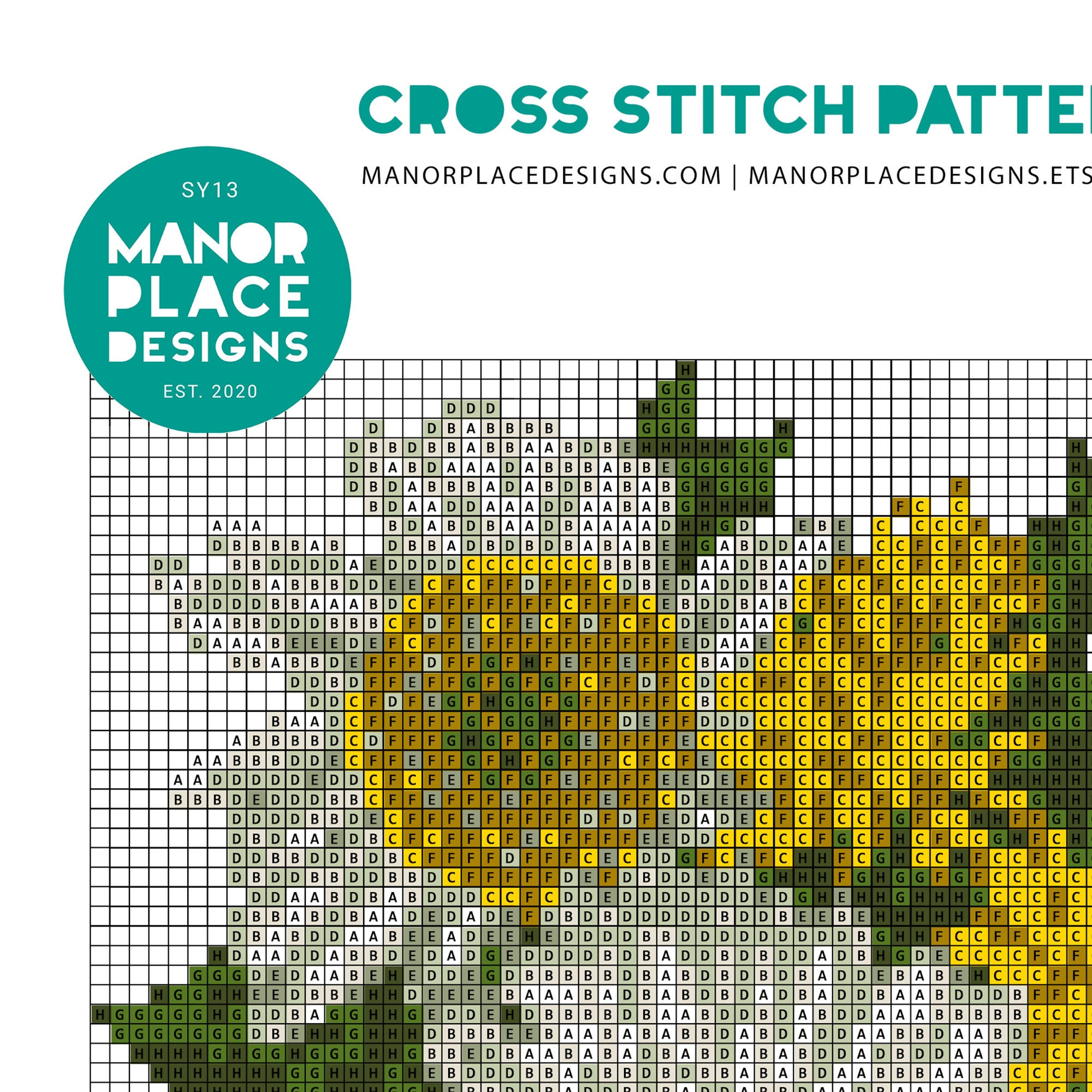 Daisies Cross Stitch Pattern INSTANT DOWNLOAD DMC Colours | Etsy