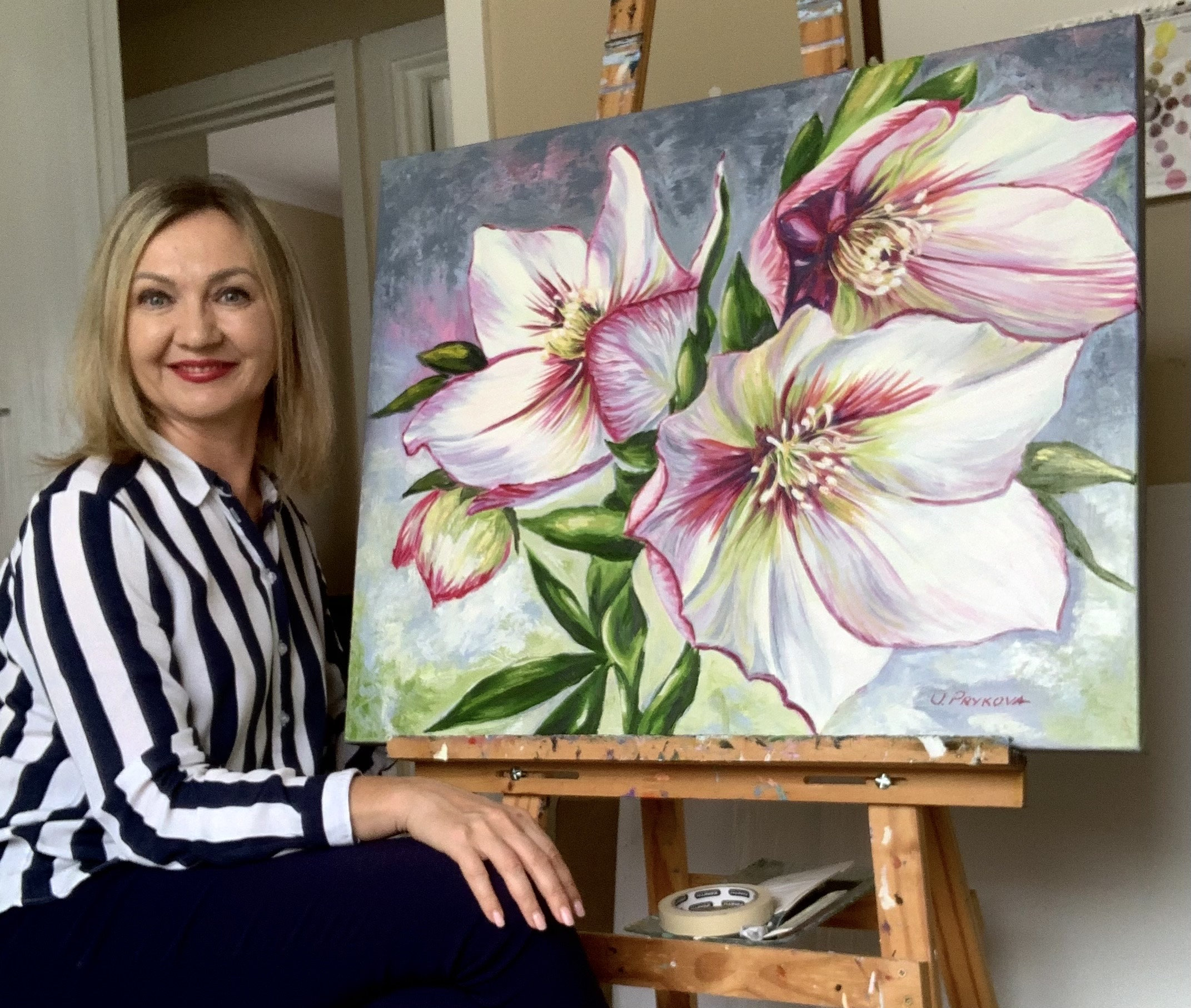 Hellebores , Oil Painting, Wall Art, Flower Home Decor, Gift ...
