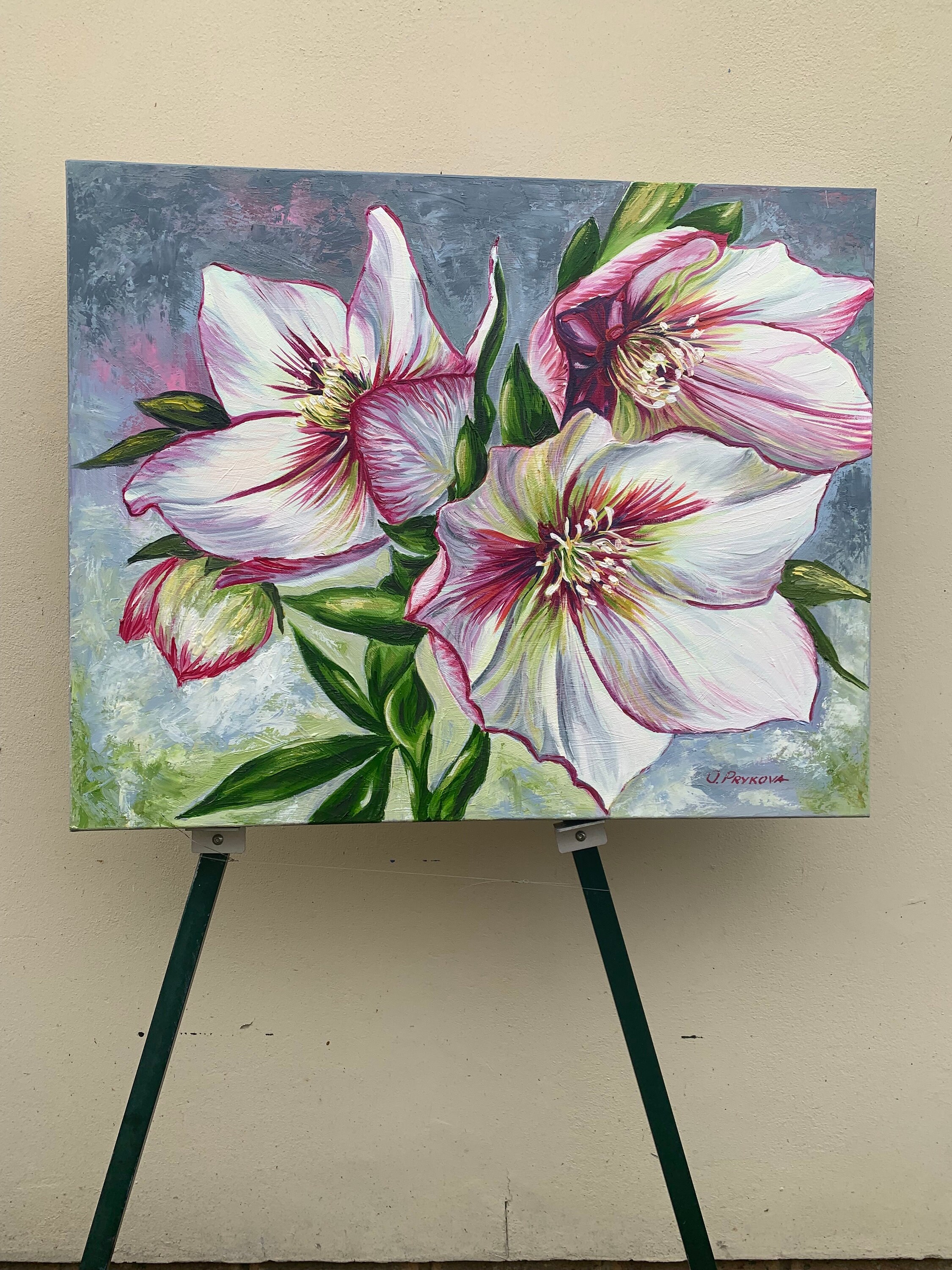 Hellebores , Oil Painting, Wall Art, Flower Home Decor, Gift ...