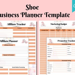 Shoe Business Planner Template Order Form Invoice Tracker - Etsy