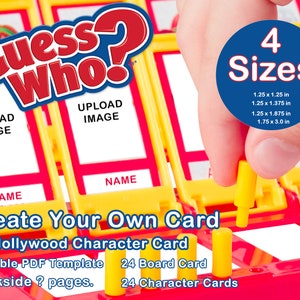 Guess Who Template Editable Printable Custom Guess Who Game Template ...