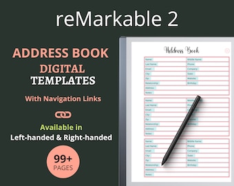 Address Book Template | Etsy