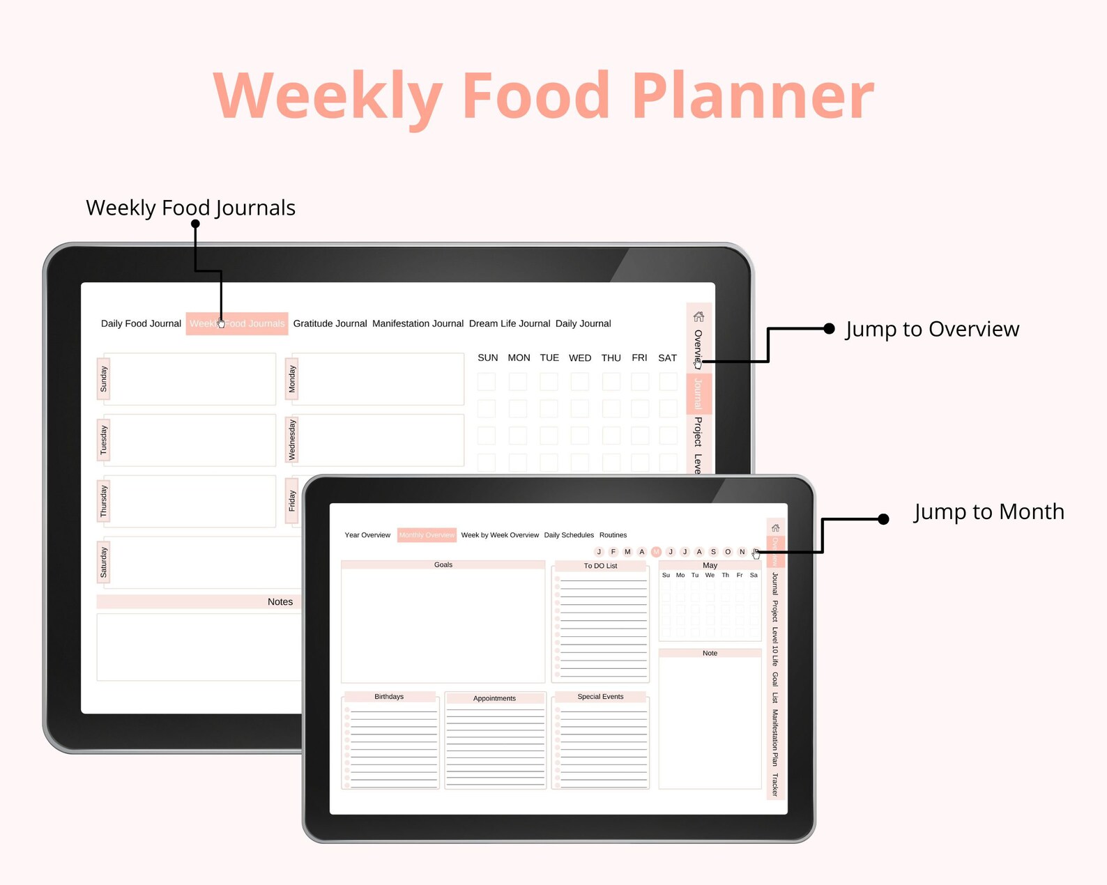 Digital Manifestation Journal Planner Undated Planner - Etsy