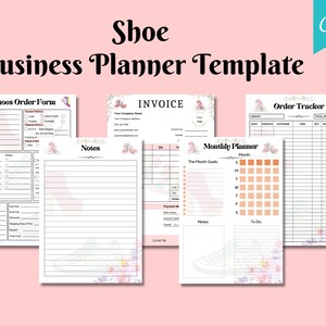 Shoe Business Planner Template Order Form Invoice Tracker - Etsy