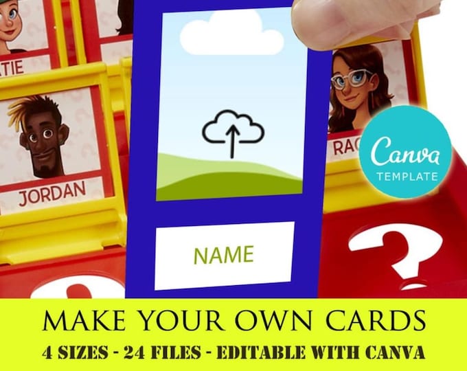 Guess Who 2.0 editable personalizado - ¿Adivina quién imprimible ...