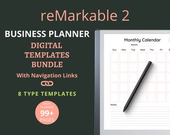 Remarkable 2 Calendar Template - Etsy