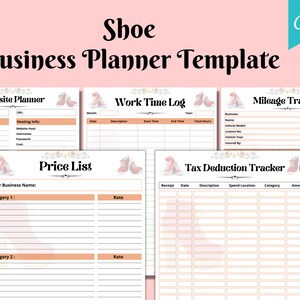 Shoe Business Planner Template Order Form Invoice Tracker - Etsy