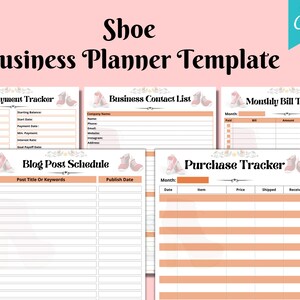 Shoe Business Planner Template Order Form Invoice Tracker - Etsy