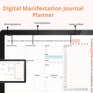 Digital Manifestation Journal Planner Undated Planner - Etsy