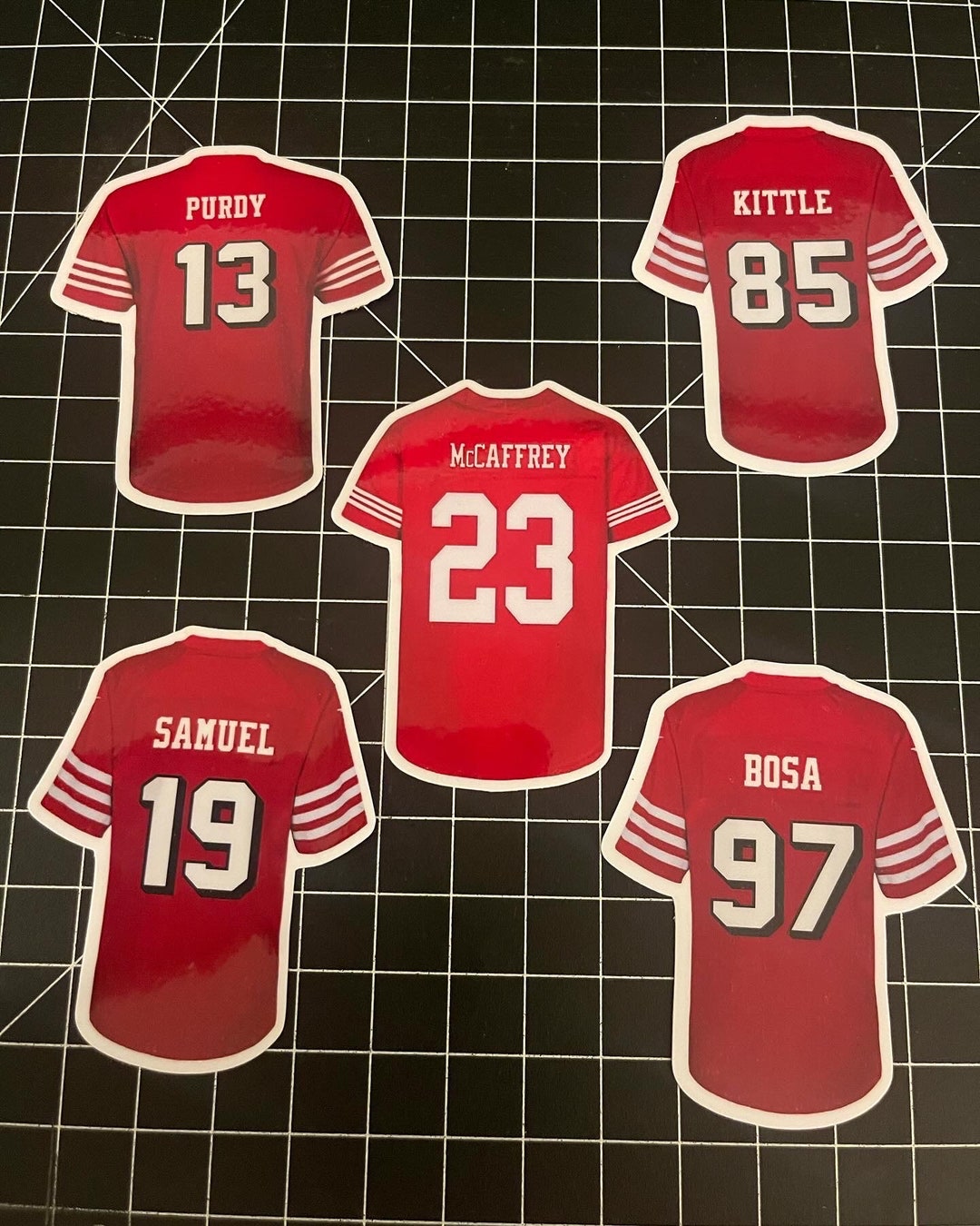 San Francisco 49ers Player Jersey Stickers! - Etsy