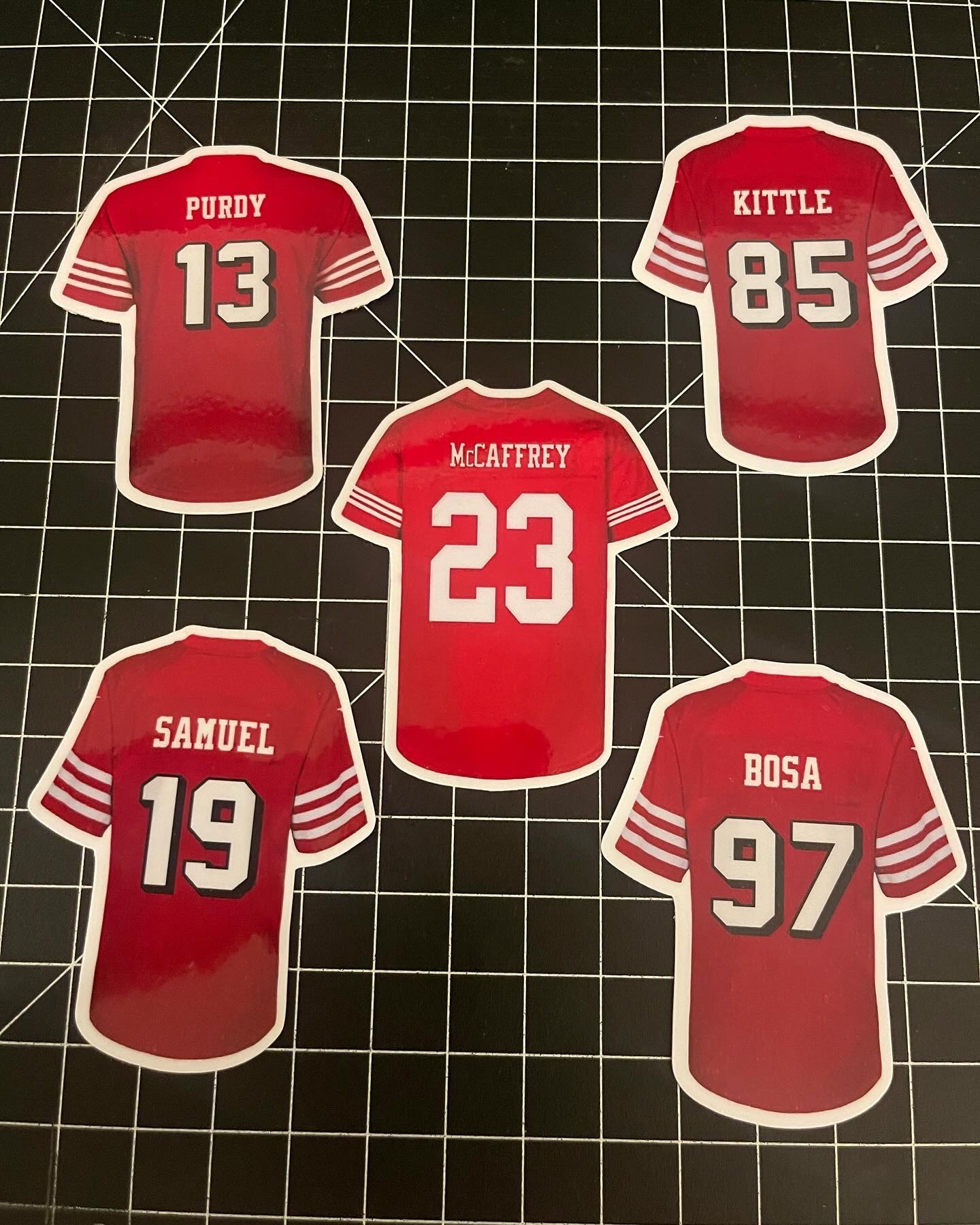 San Francisco 49ers Player Jersey Stickers! - Etsy