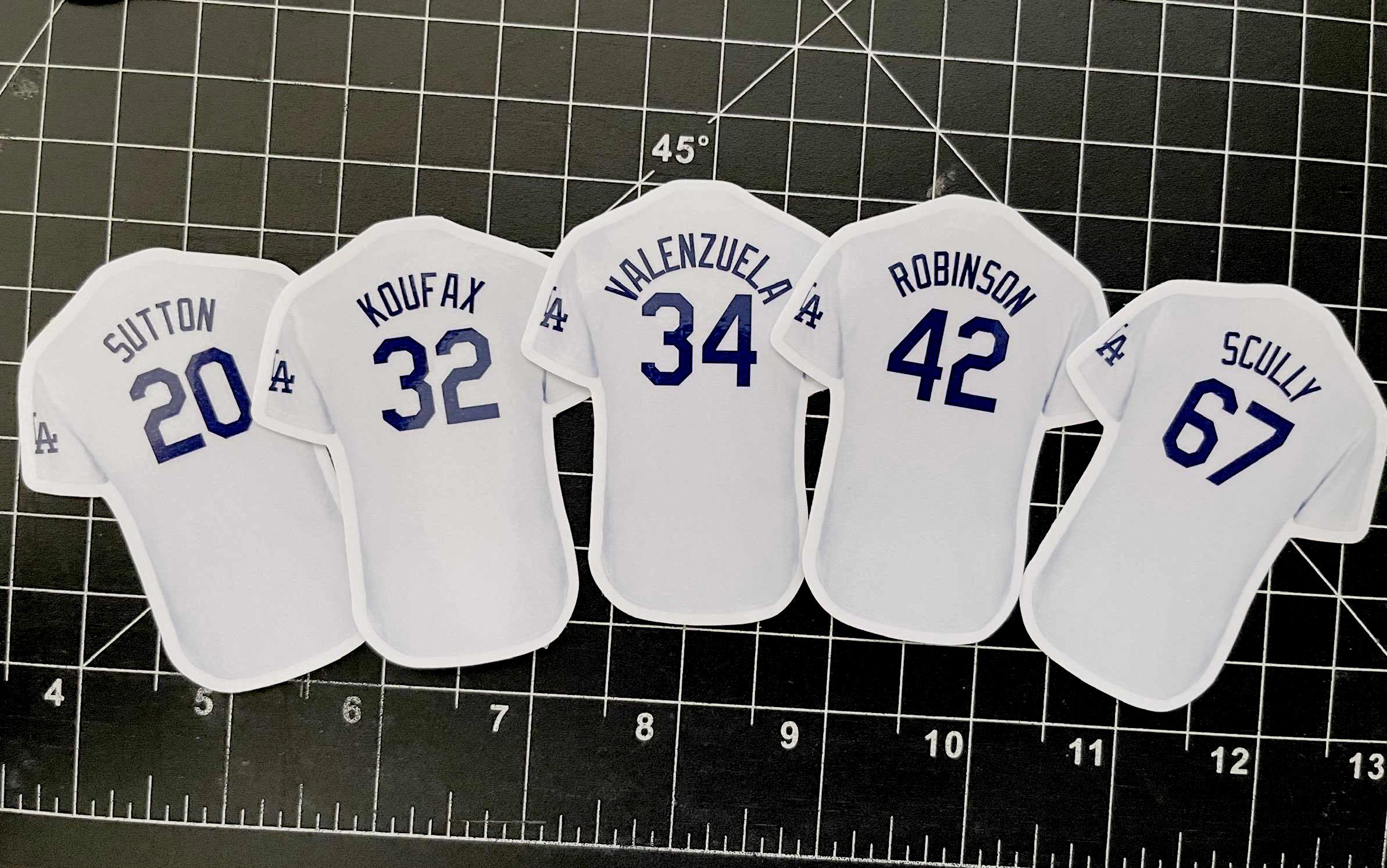 Los Angeles Dodgers Player Jersey Stickers! - Etsy