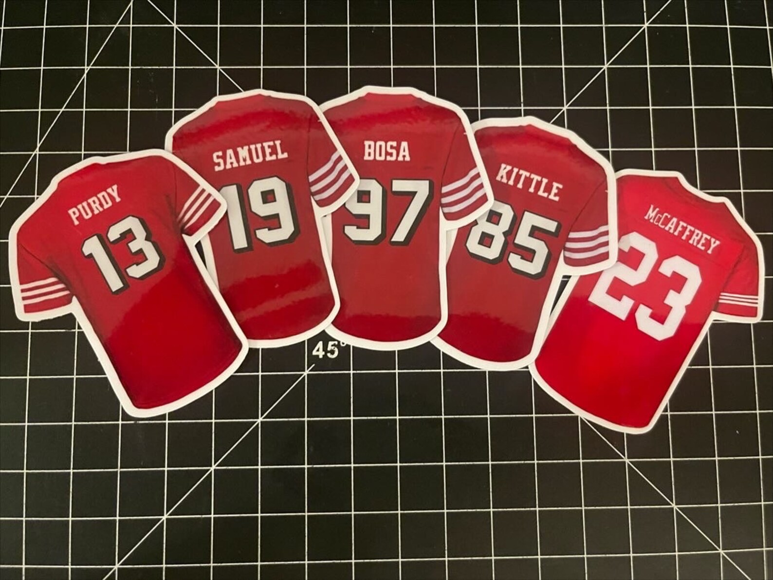San Francisco 49ers Player Jersey Stickers! - Etsy