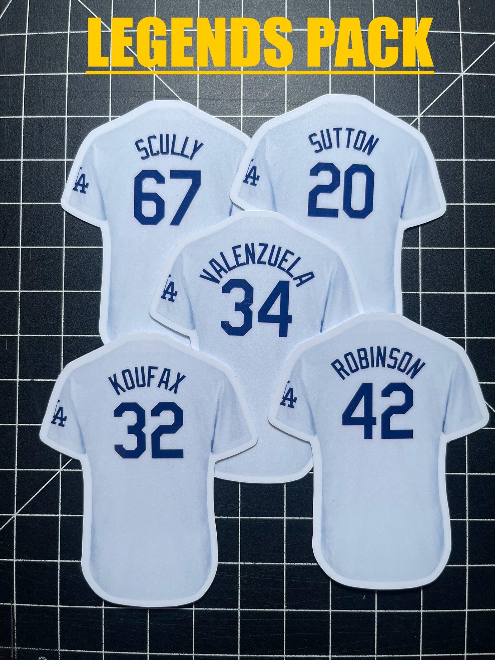 Los Angeles Dodgers Player Jersey Stickers! - Etsy