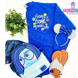 Sadness Emotion Pixar Inside Out Core Memory Day Disney Inspired Jersey ...