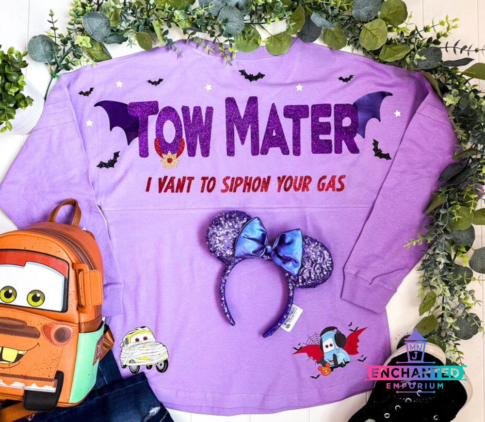 Vampire Tow Mater Disney Cars Radiator Springs Inspired Jersey Shirt ...